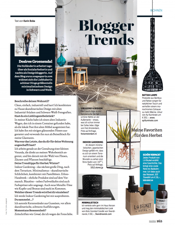 Blogger trends for this winter | Austrian magazine Maxima - vosgesparis