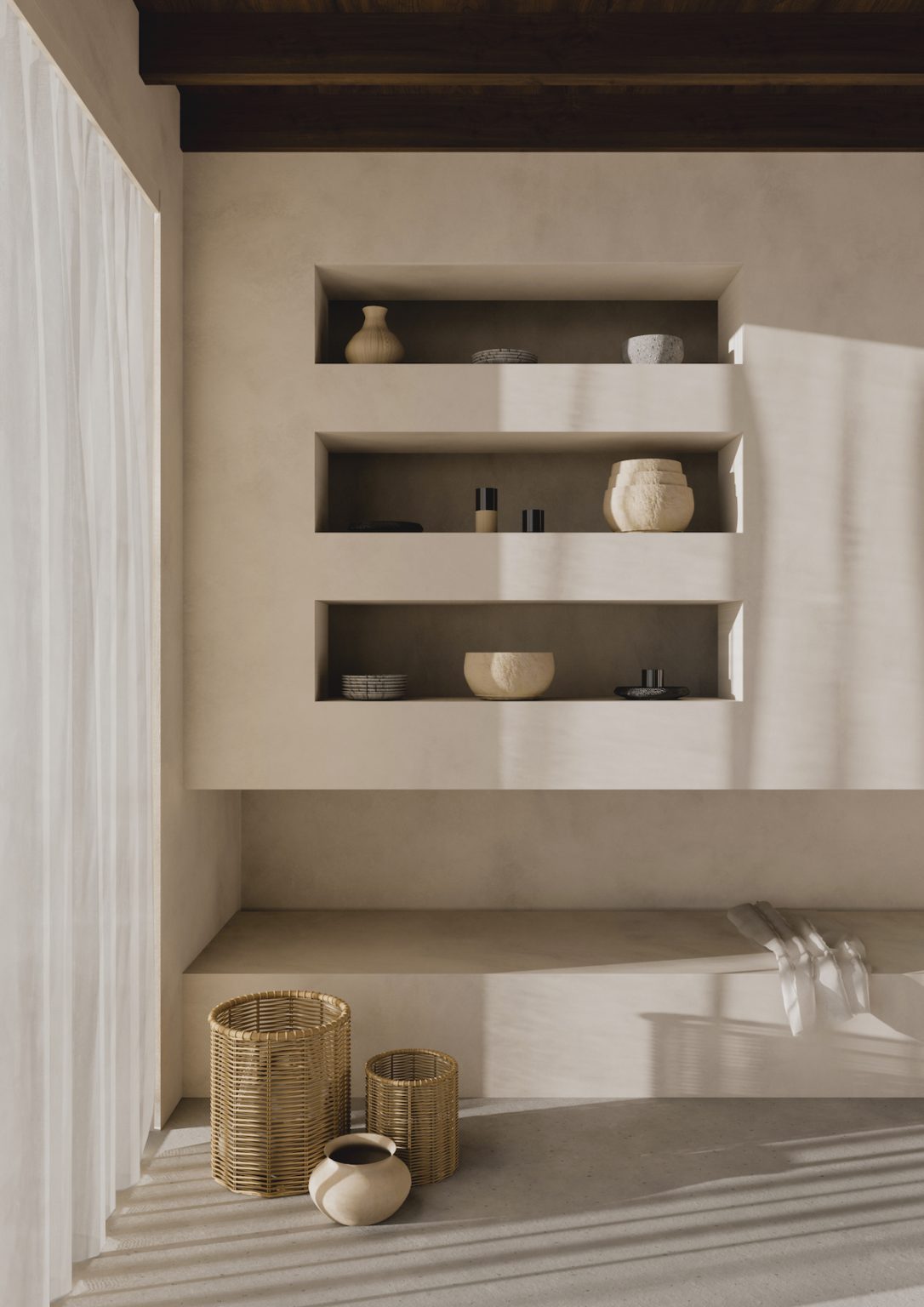 A seaside home in 3d Render - vosgesparis