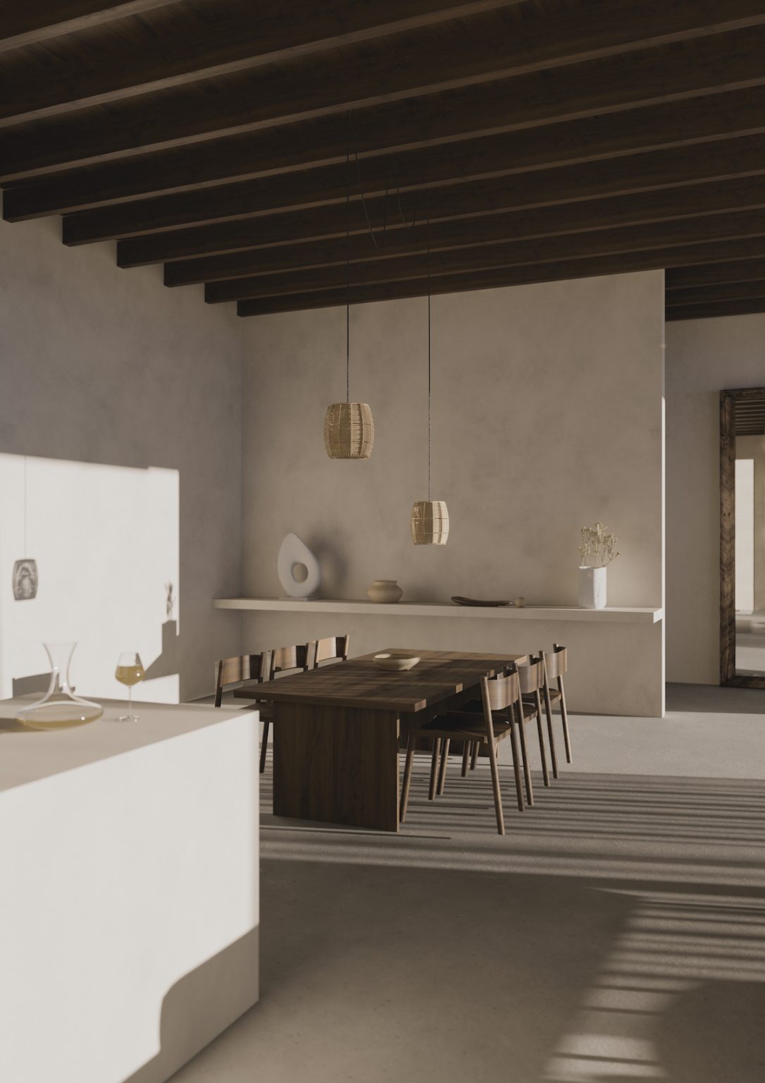 A seaside home in 3d Render - vosgesparis